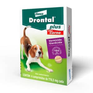 Drontal Plus Sabor Carne até 10kg - 4 Comprimidos - Elanco